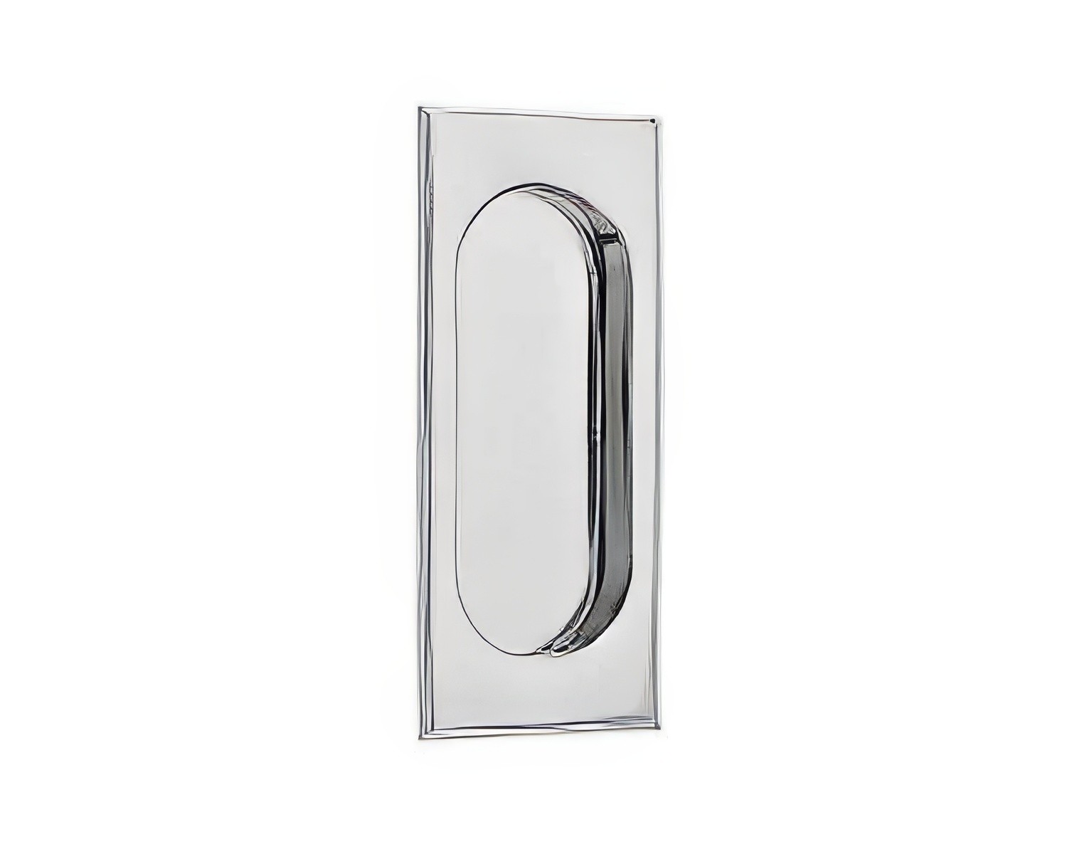 Emtek Hardware 2201 4" Height Solid Brass Rectangular Flush Pull for Sliding Doors