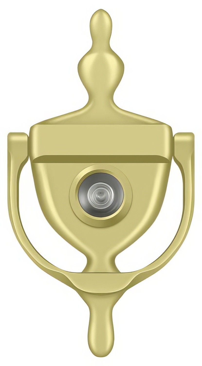 DKV630 5-7/8 Inch Door Knocker with Glass Lens Viewer